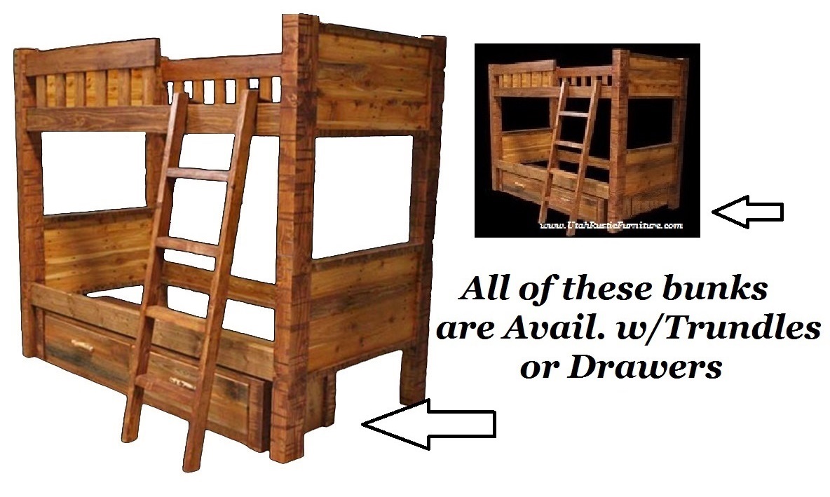 Bradley's Furniture Etc. - Rustic Log and Barnwood Bunk Beds