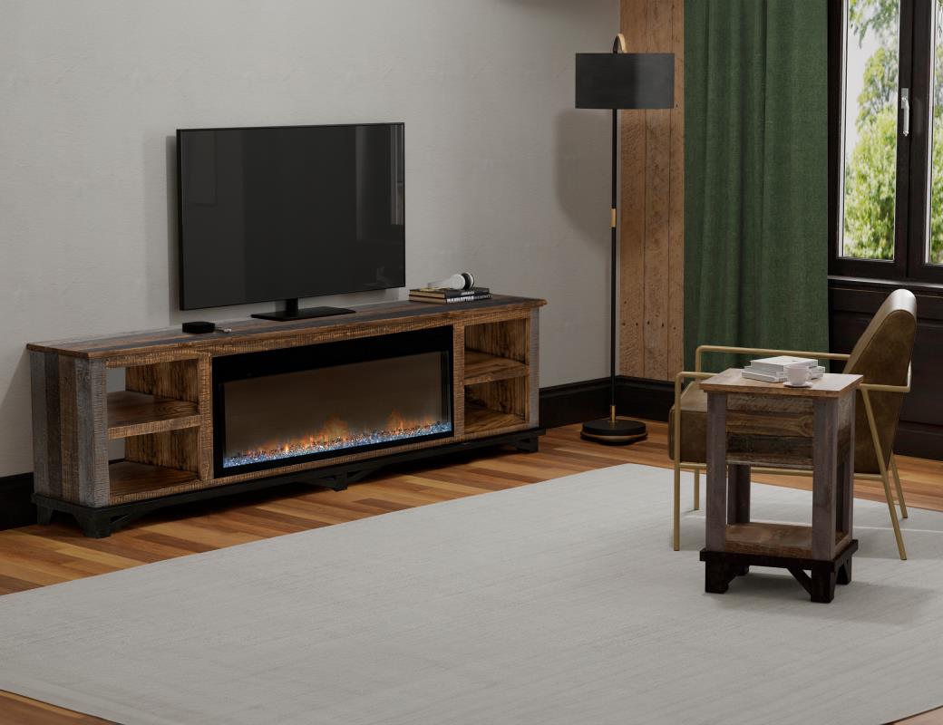 Artisan Loft 6441 Extra Long Distressed Wood Fireplace